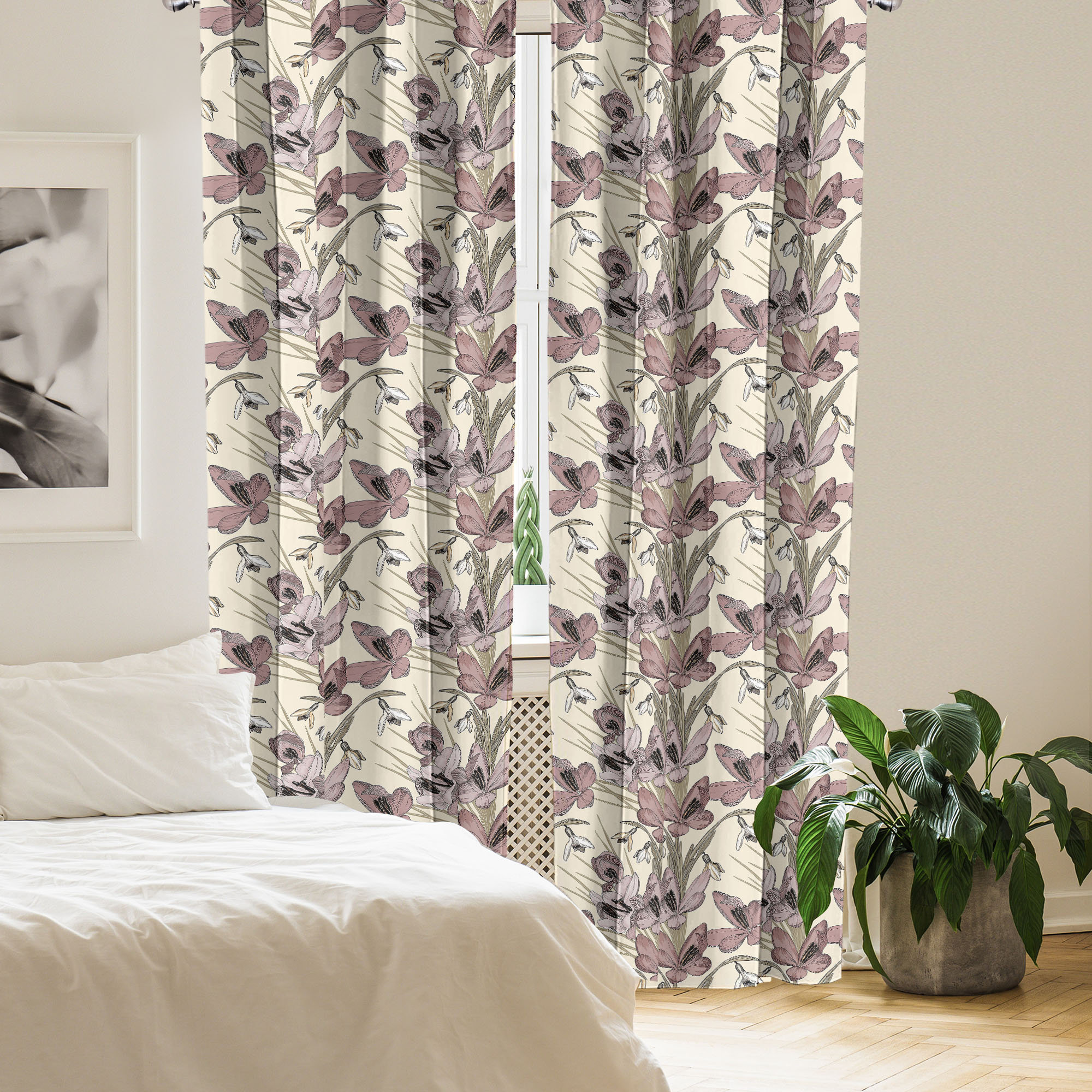 East Urban Home Ceirra Microfiber Semi-Sheer Curtain Pair | Wayfair