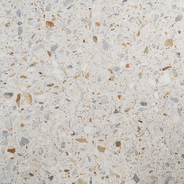 Bond Tile Brezza Terrazzo 23.62 in. x 23.62 in. Honed Terrazzo Floor ...
