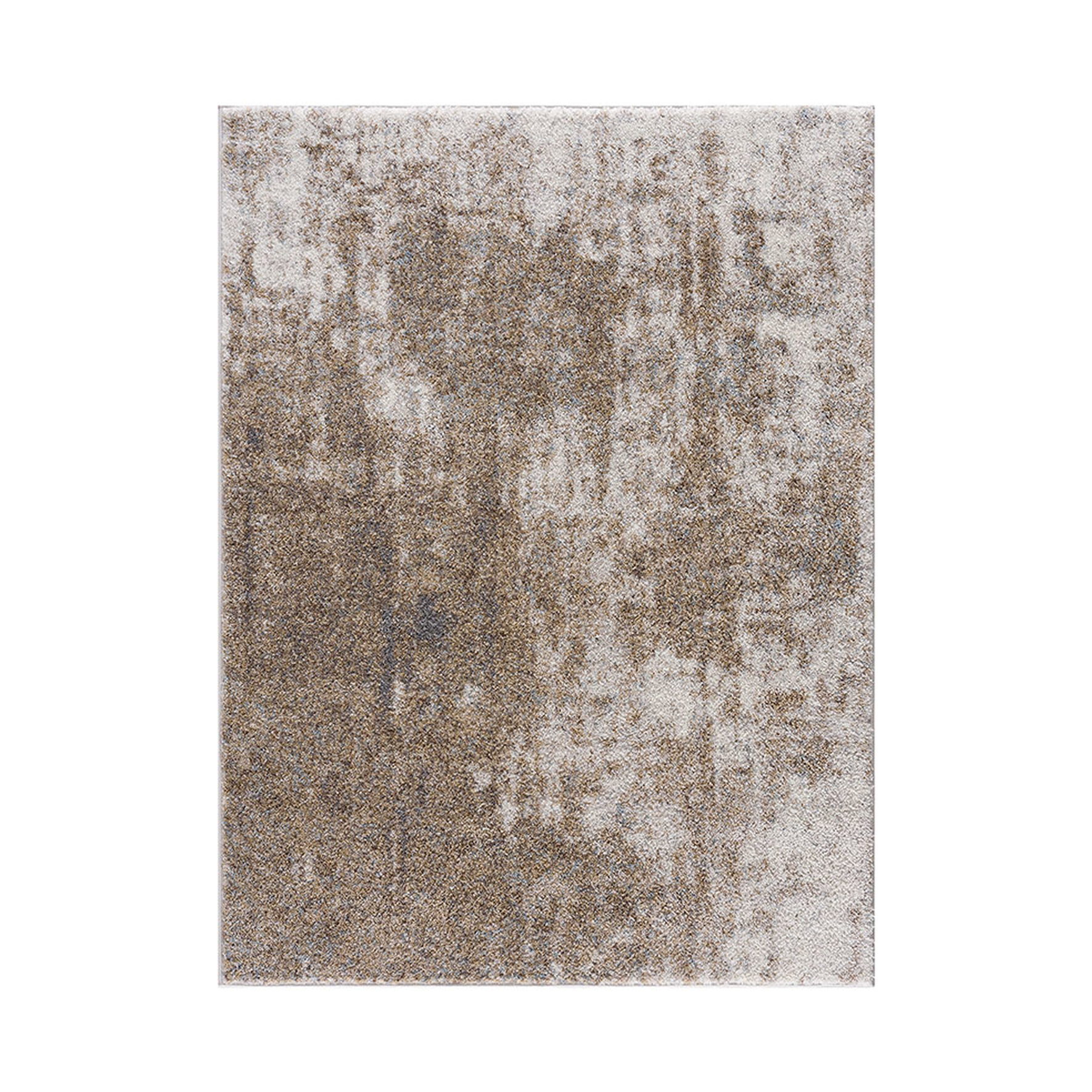 17 Stories Cozy Shag Abstract Area Rug, Grey And Cream, 5x7', Super ...