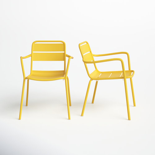 Yellow Patio Dining Chairs You'll Love | Wayfair