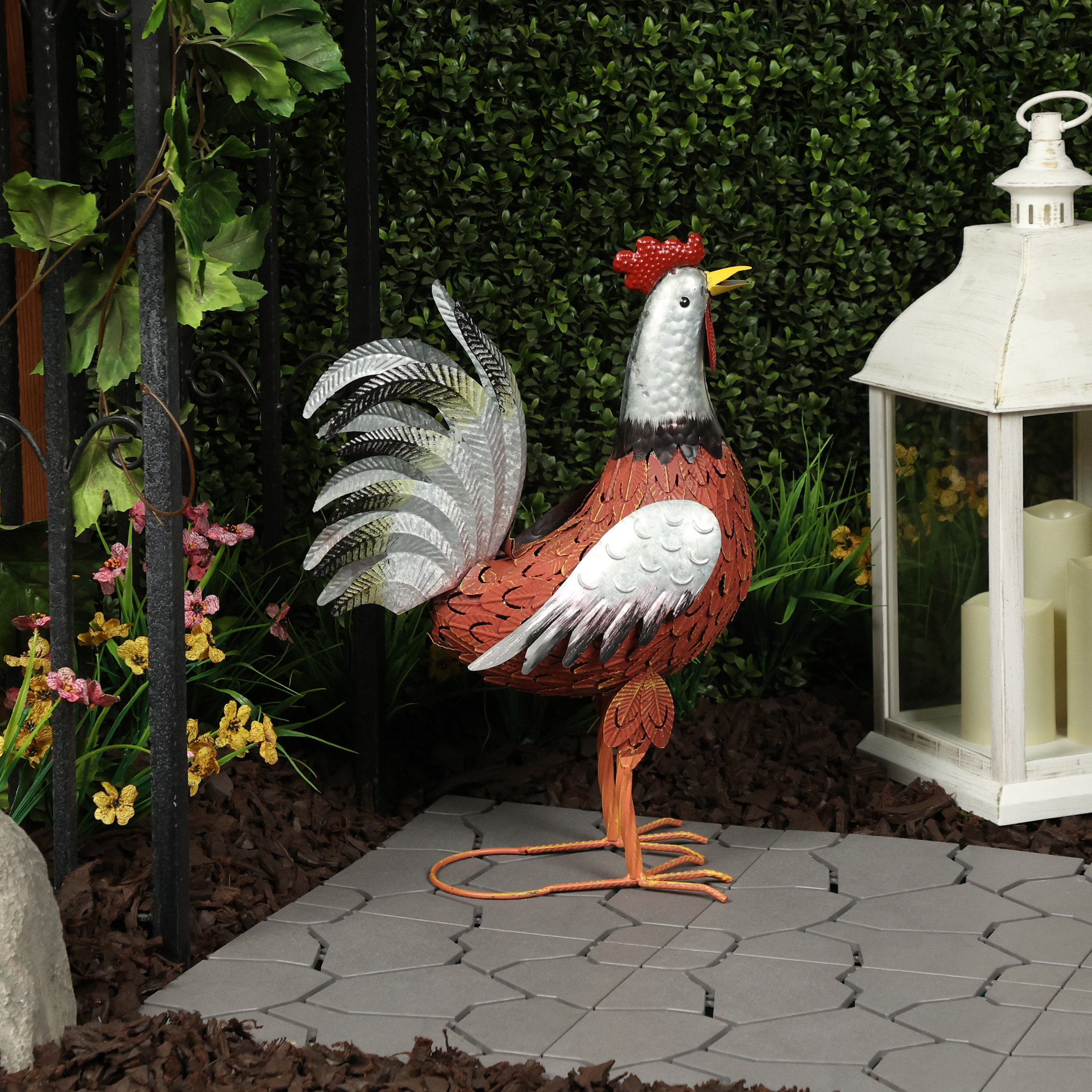Arlmont & Co. Metal Rooster Statue - Wayfair Canada
