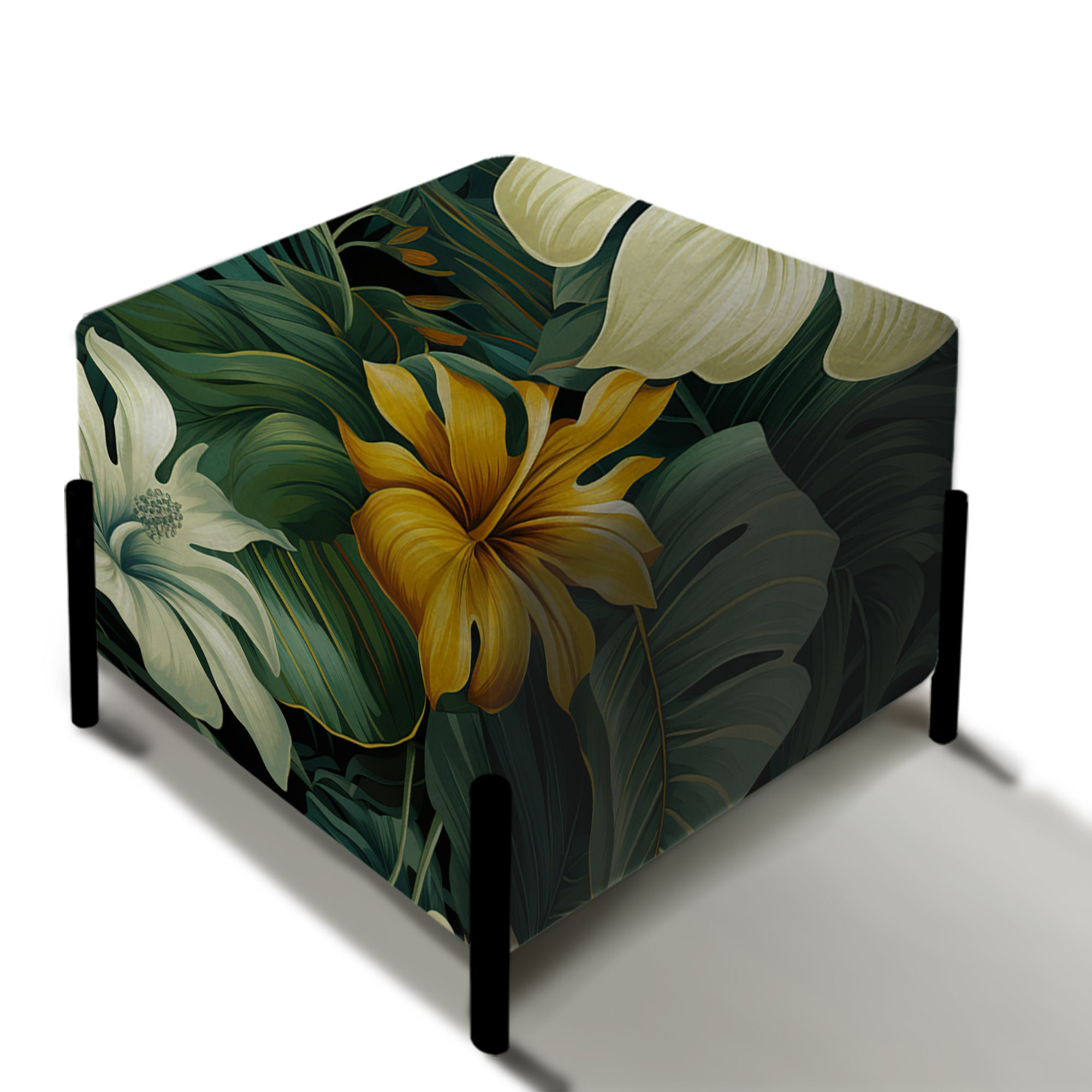 Design Art Monstera Elegance Tropical Pattern III - Tropical Square ...