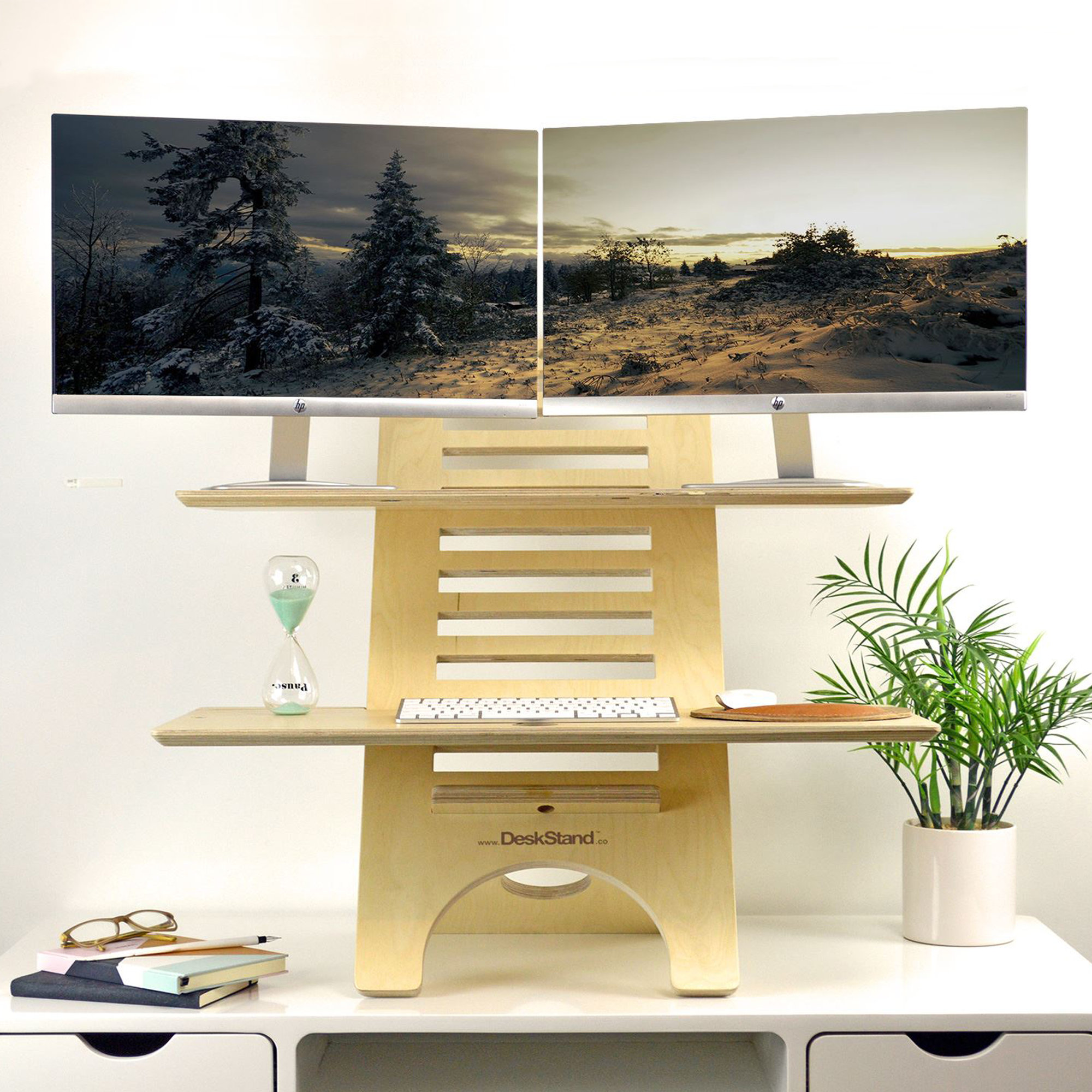 Inbox Zero Height Adjustable Standing Desk Converter | Wayfair