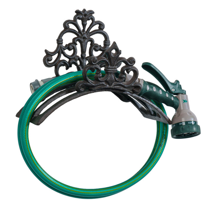 MyGift Decorative Iron Wall Garden Hose Holder | Wayfair