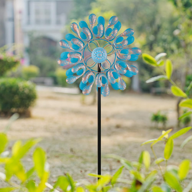 Arlmont & Co. Outdoor Metal Wind Spinner for Garden | Wayfair