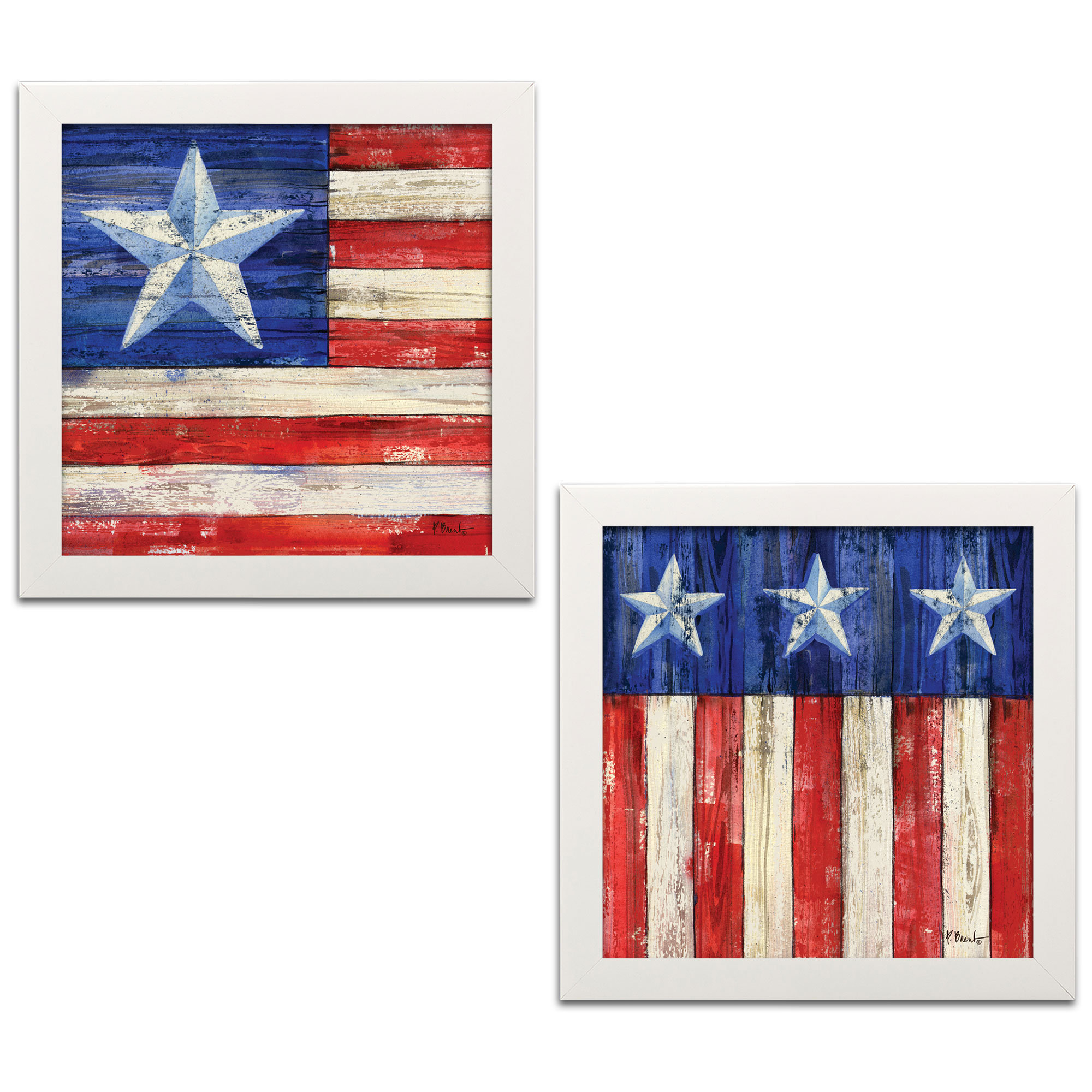 August Grove® All American Flag III & IV by Paul Brent - 2 Piece Print ...