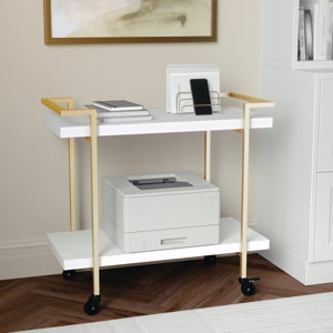 Martha Stewart Ulery Martha Stewart Liam Mobile 2 Tier Home Office ...