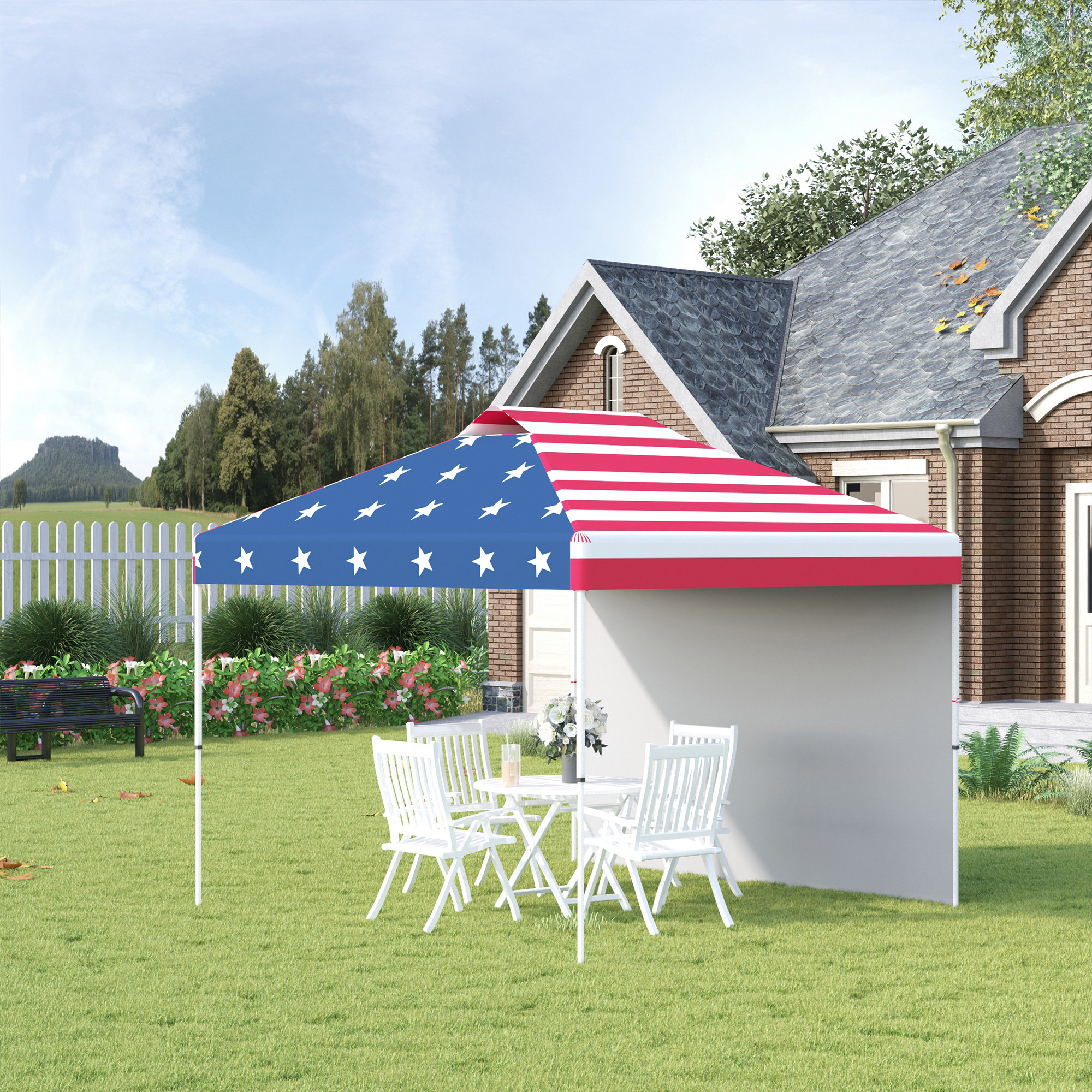 Outsunny 10 Ft. W x 10 Ft. D Metal Party Tent & Reviews - Wayfair Canada