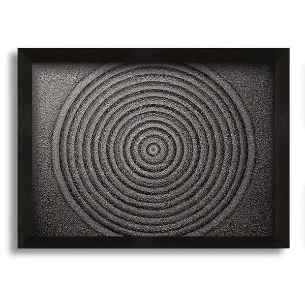 Ivy Bronx Perfect Circular Sand Formation Zen - Graphic Art on Canvas ...