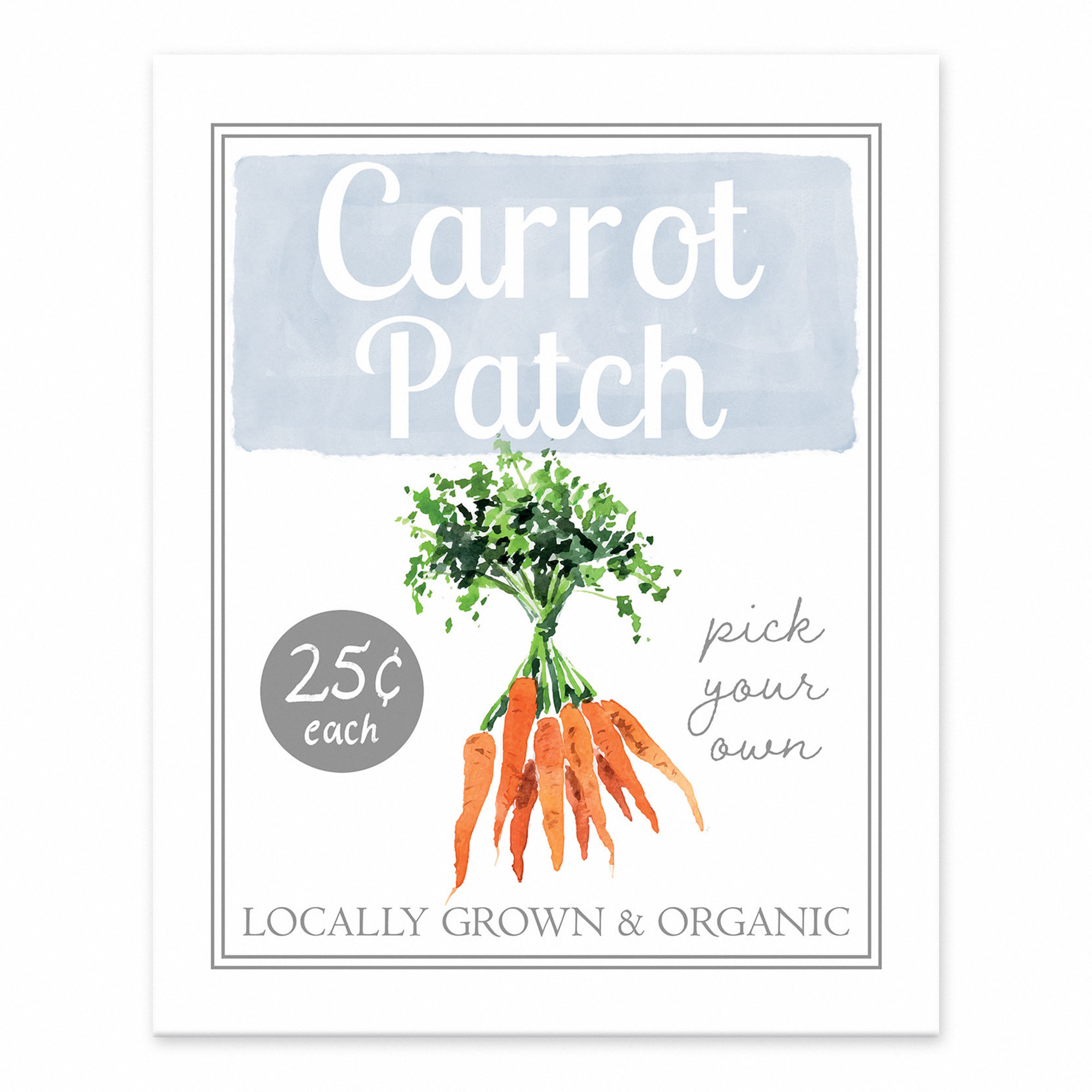 Trinx Carrot Patch Sign Easel Back Easelback Canvas - Wayfair Canada