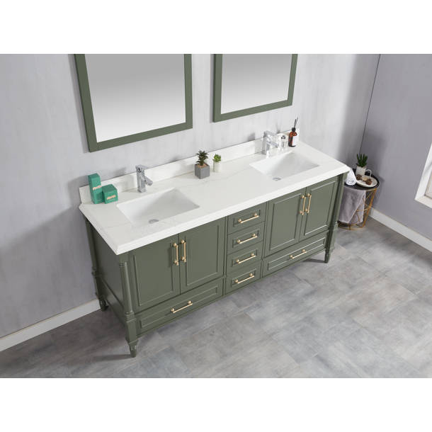 Mercer41 Flavell 30'' Single Bathroom Vanity with Quartz Top | Wayfair