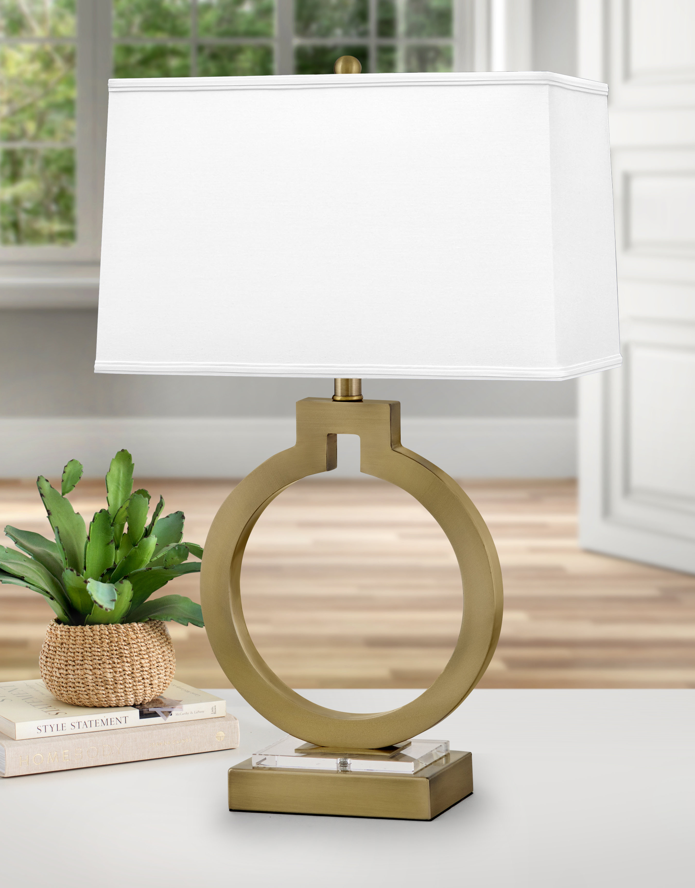 Medallion Lighting Chaive 28 inch Table Lamp with Touch Switch USB-A ...