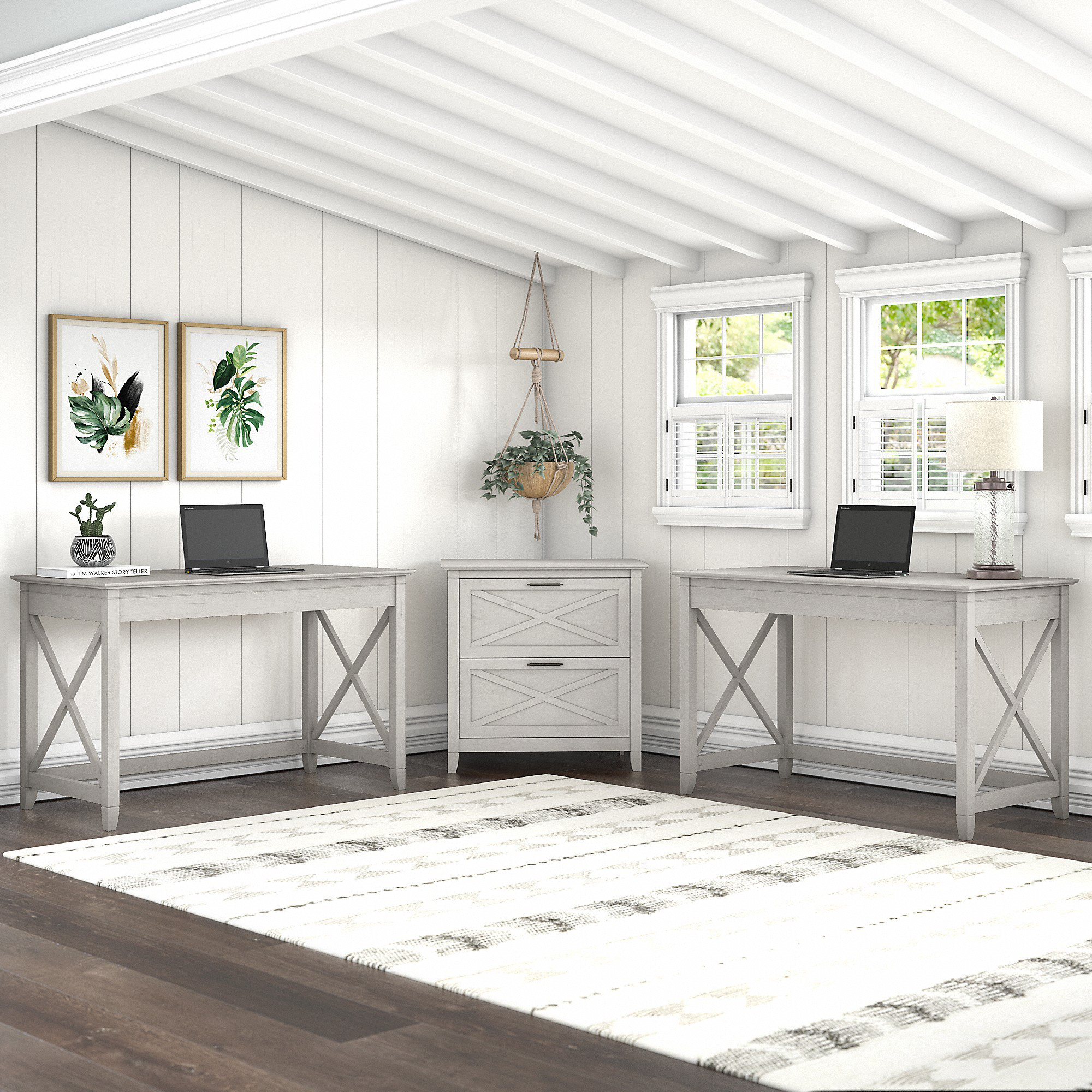 Laurel Foundry Modern Farmhouse Chakra 3 Piece Rectangular Writing Desk ...