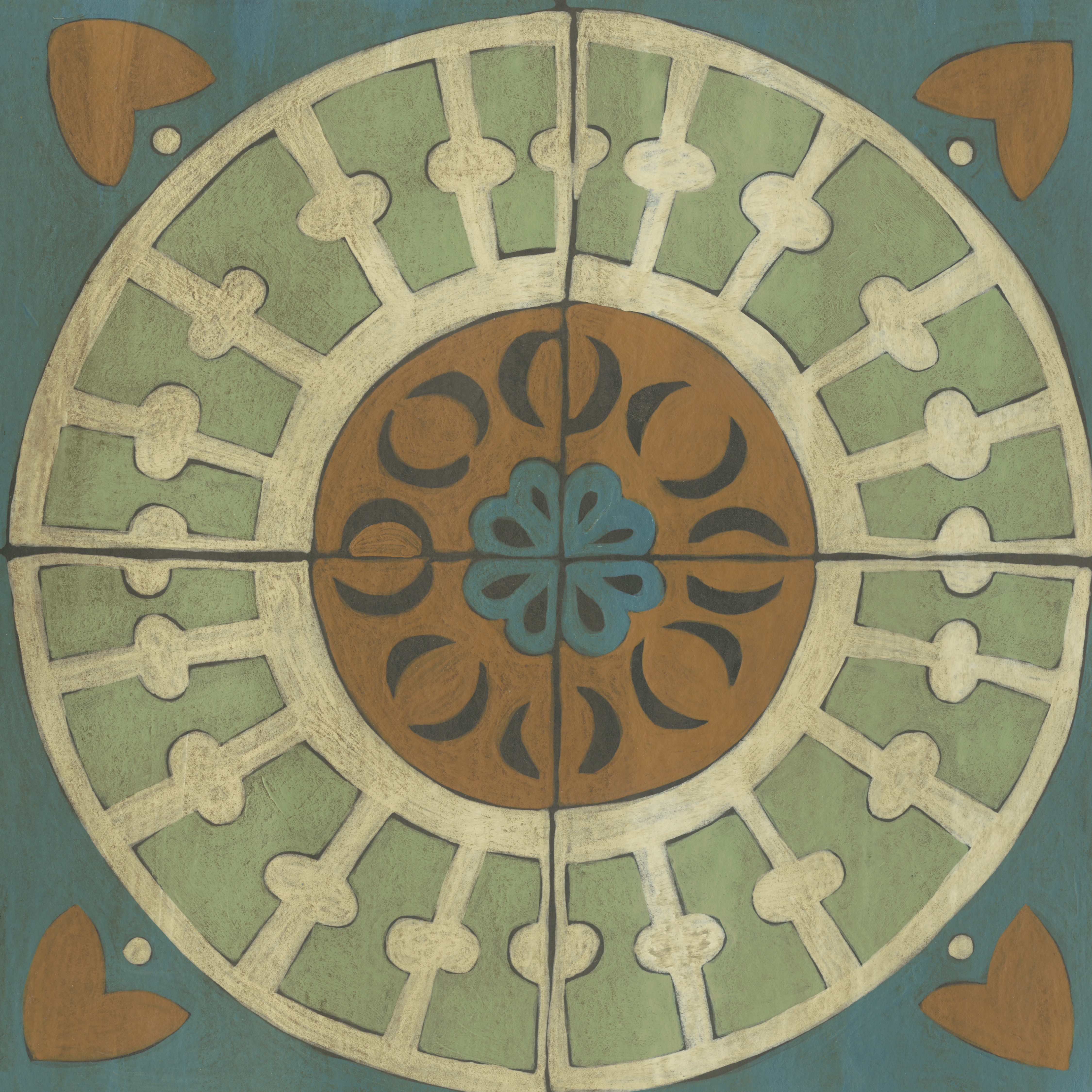 Marlow Home Co. Fraser Tile IX by Chariklia Zarris - Wrapped Canvas ...