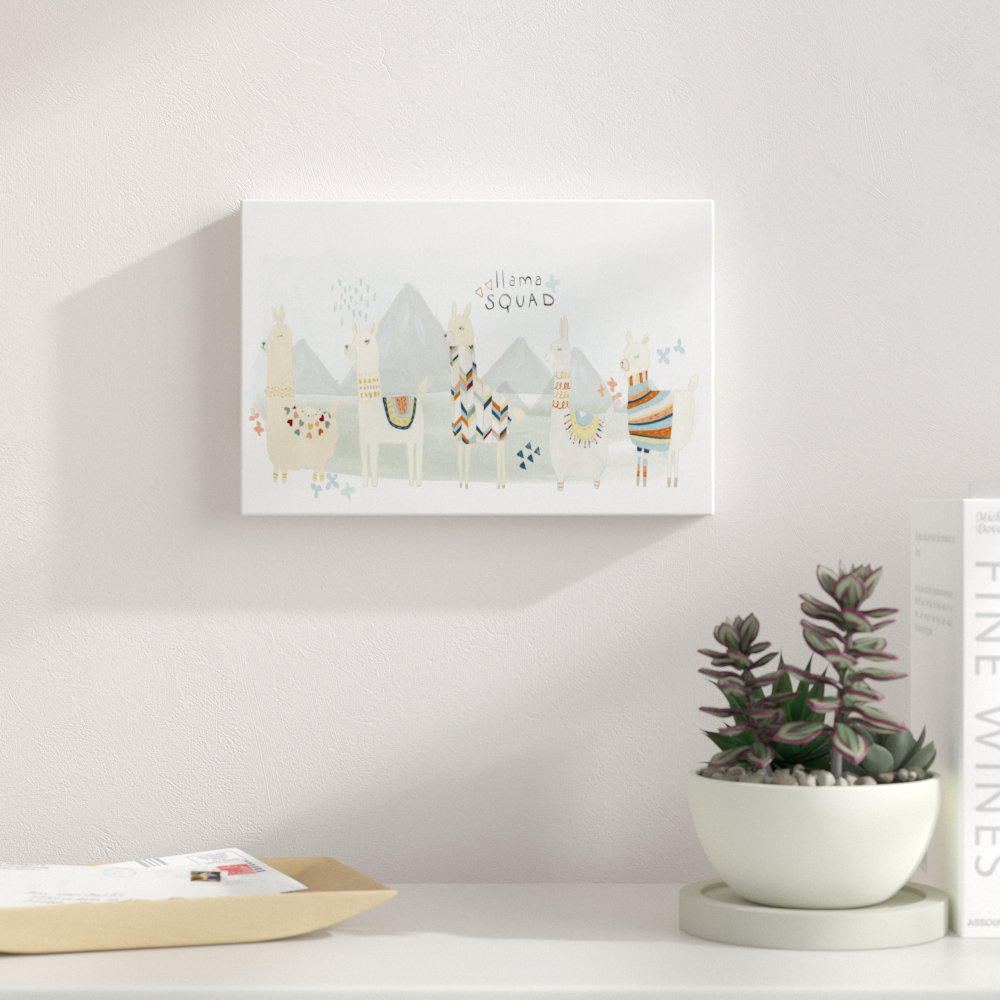 Ebern Designs 'Llama Squad III' Painting on Canvas & Reviews - Wayfair ...