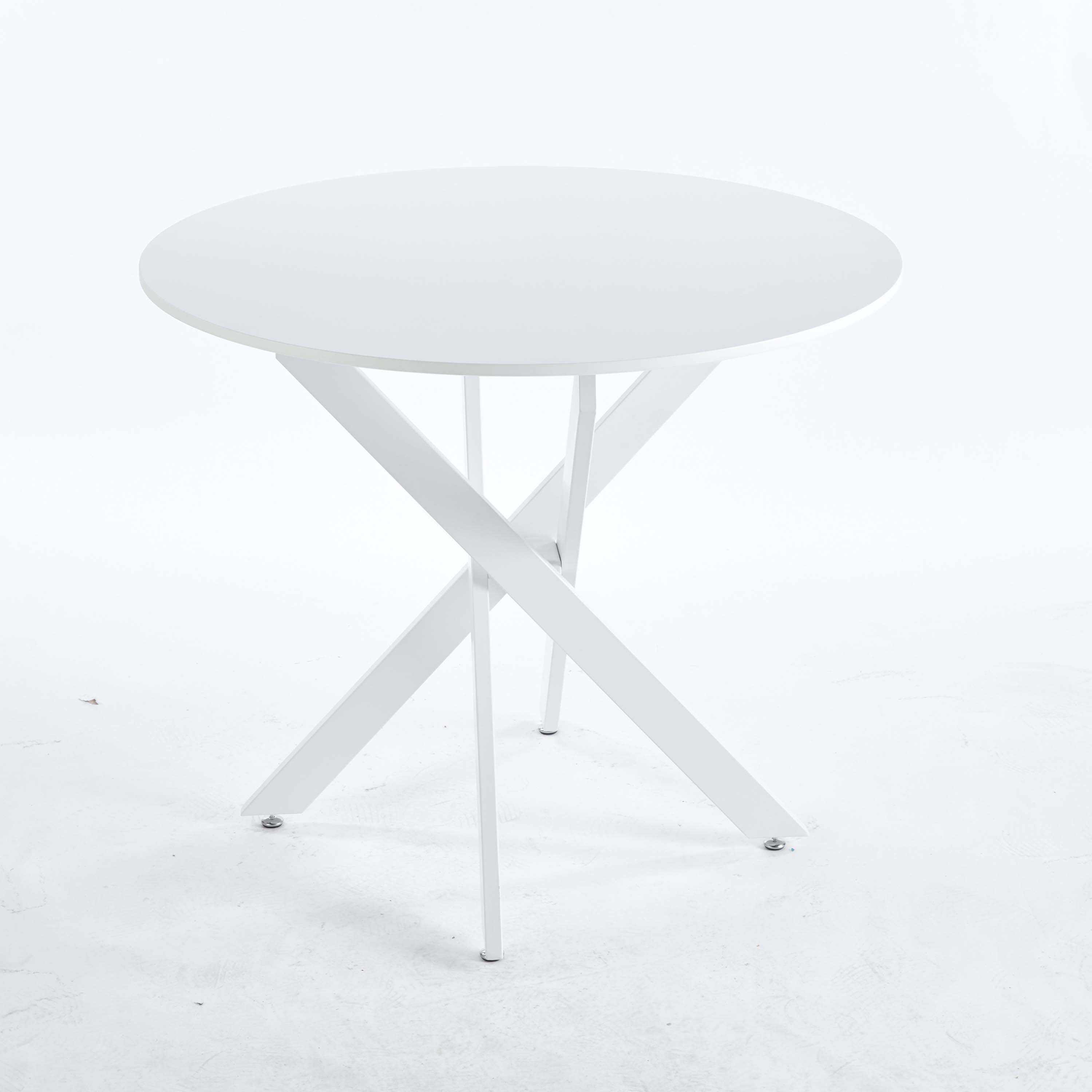 17 Stories Dining Table with cross metal leg and MDF top,Modern Space ...