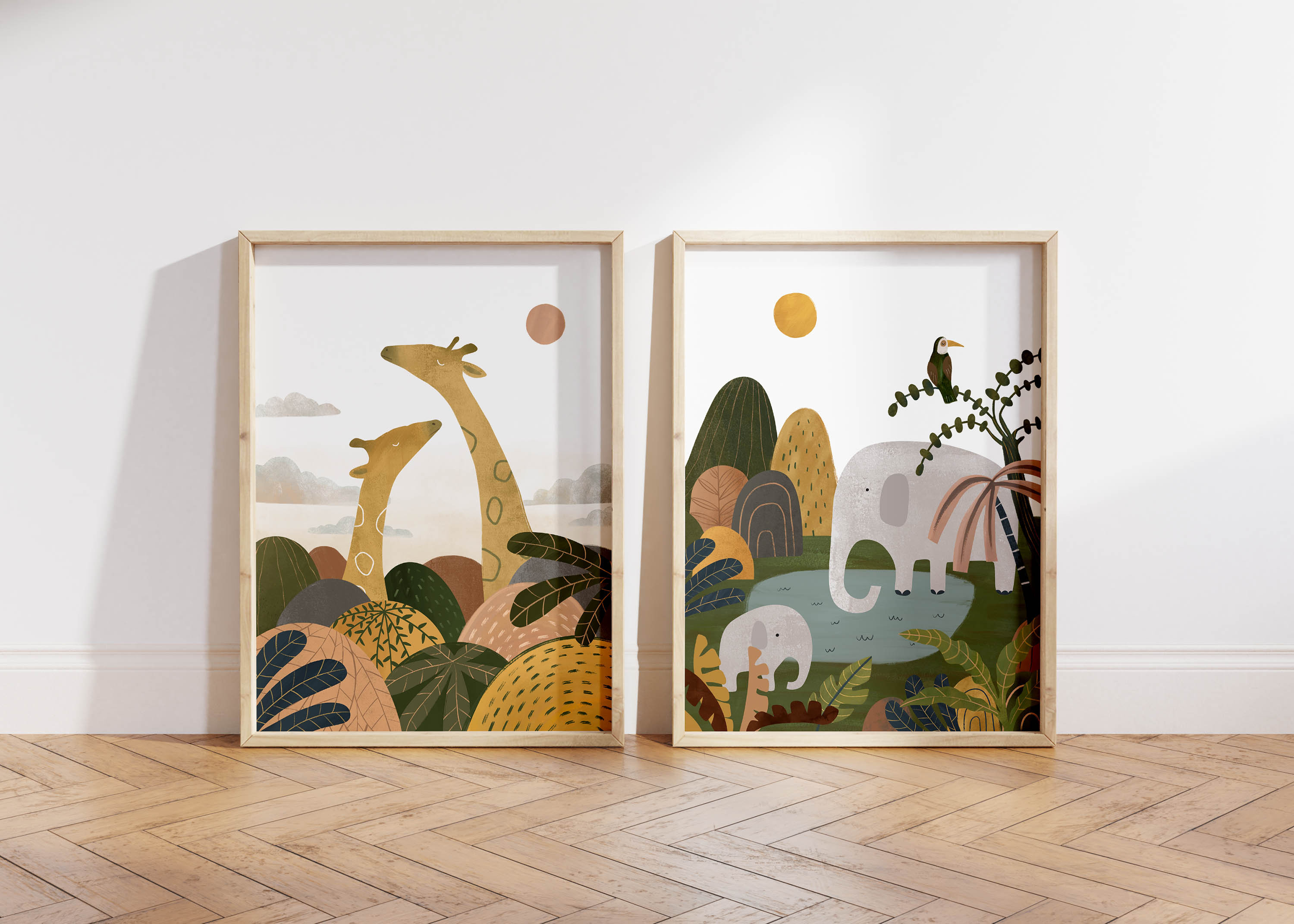 Nemo and Her Safari 3 Piece Paper Print Set - Unframed Prints | Wayfair