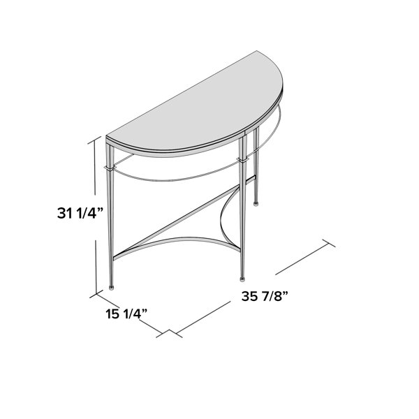 Etta Avenue™ Genevieve 35.9'' Glass Top Console Table & Reviews | Wayfair
