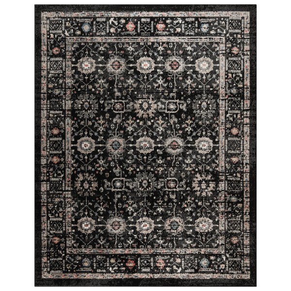 Gertmenian Heirloom Dov Transitional Oriental Border Floral Black ...
