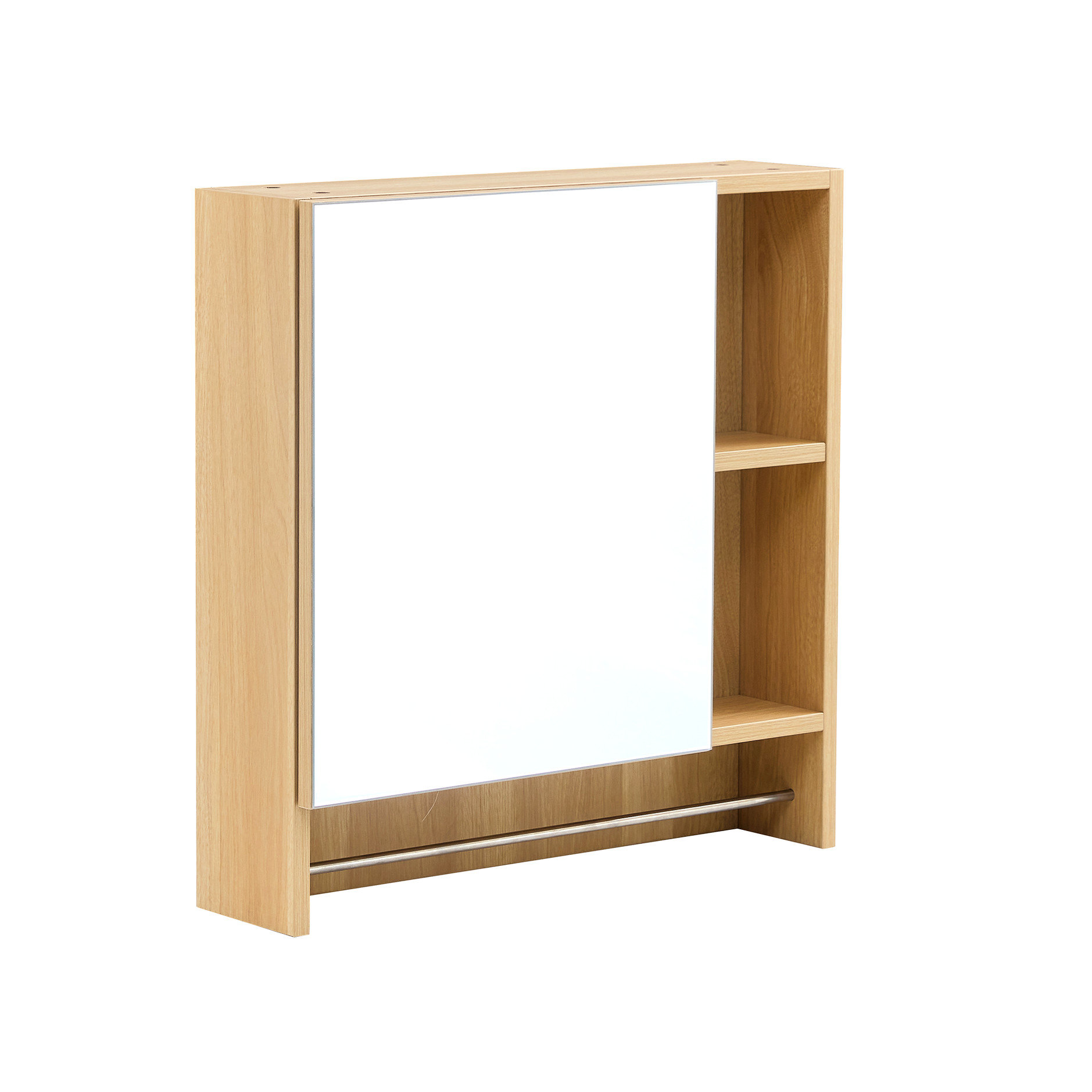 Latitude Run® Wall Mounted Bathroom Storage - Mirror Cabinet With Towel ...