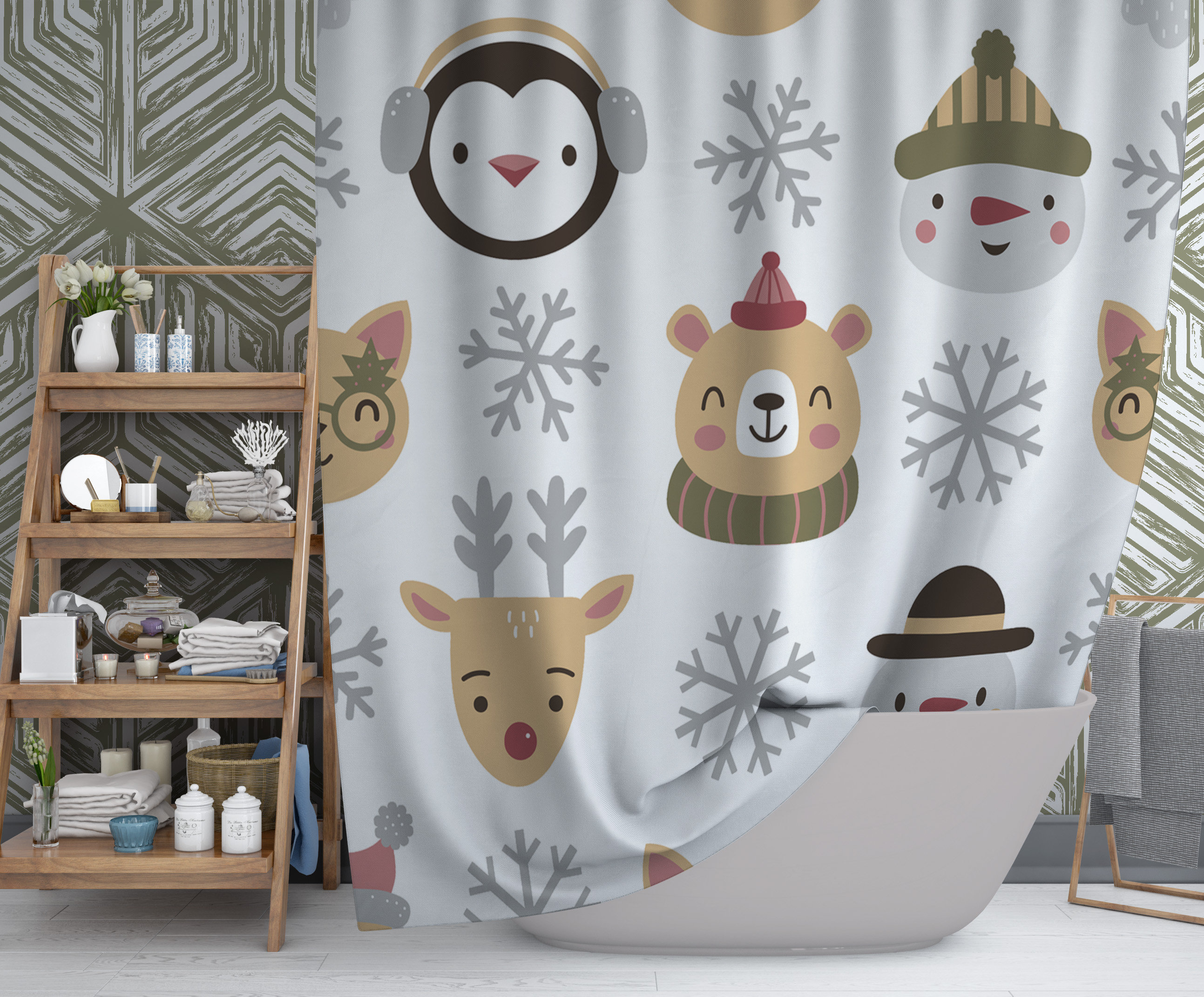 The Holiday Aisle® Diamani Single Shower Curtain | Wayfair