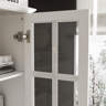 Winston Porter Display Cabinet With Tempered Glass Door And 2 Drawers ...