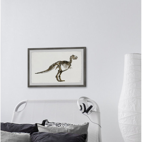 Isabelle & Max™ Brophy 'Dinosaur Skeleton' Framed Print | Wayfair