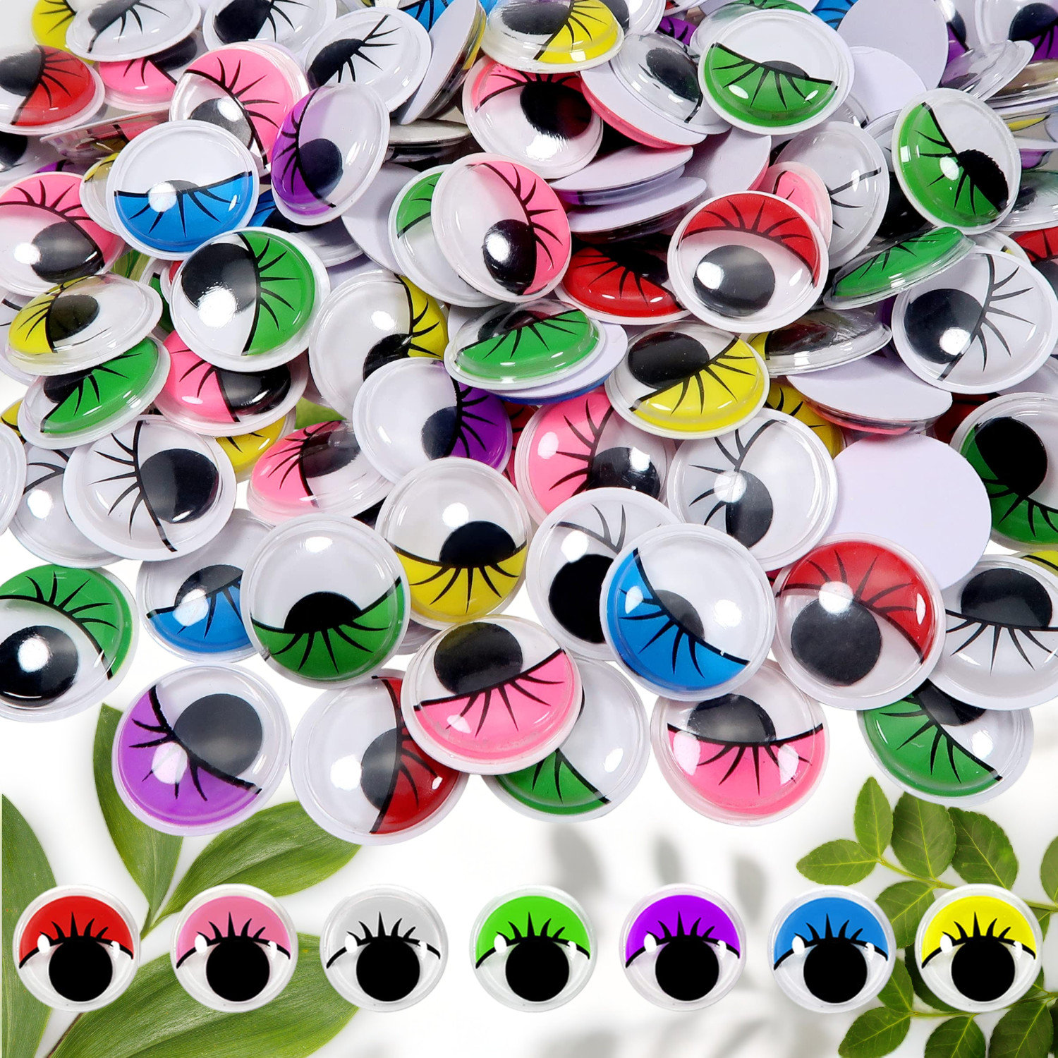 Pacific Funds 210pcs Assorted Colors 20mm Plastic Googly Eyes with ...