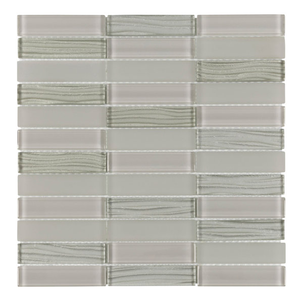 Modket 1" x 4" Glass Mosaic Wall Tile | Wayfair
