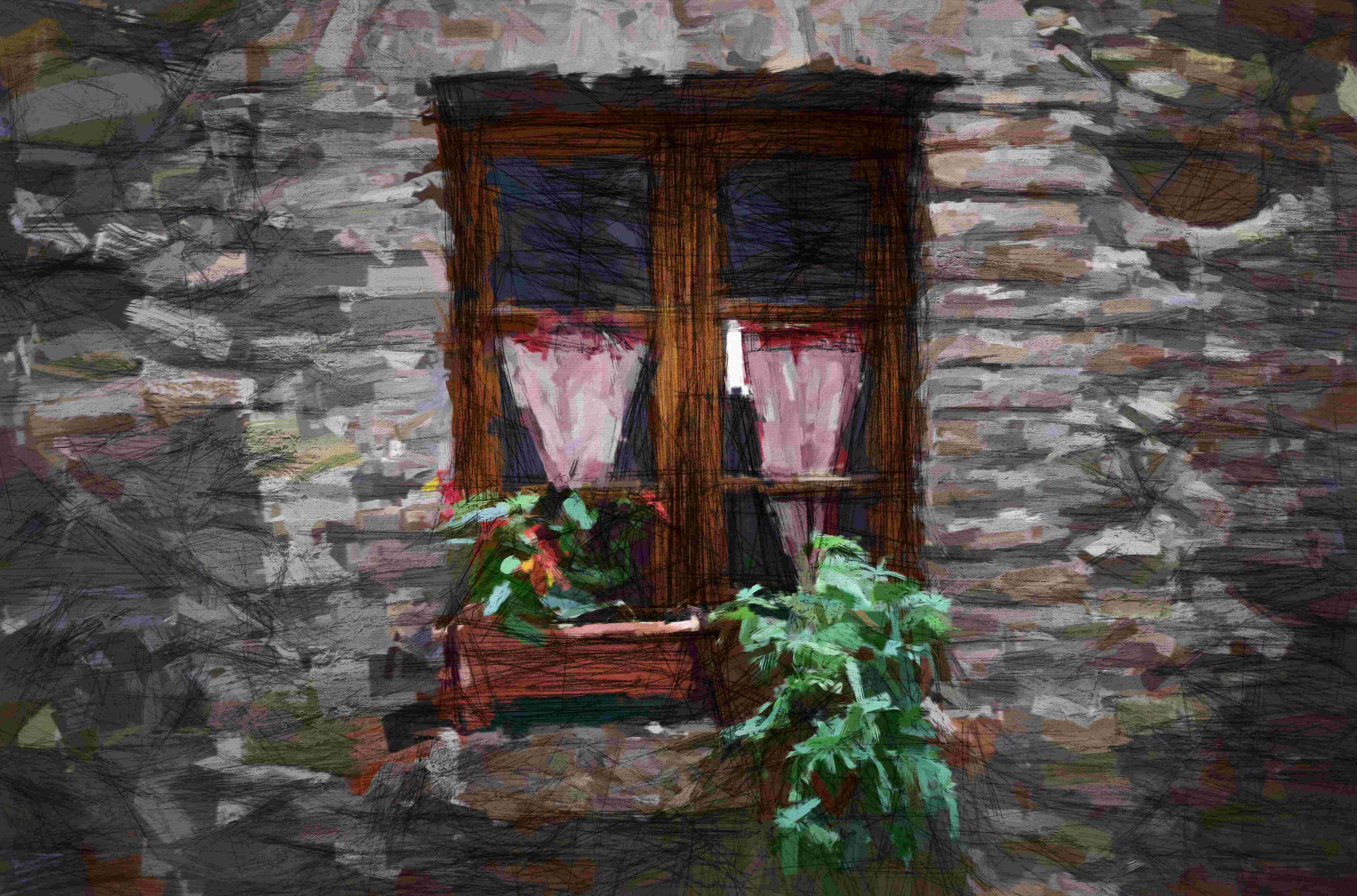 Winston Porter Window Surrounded In Stone - Wayfair Canada