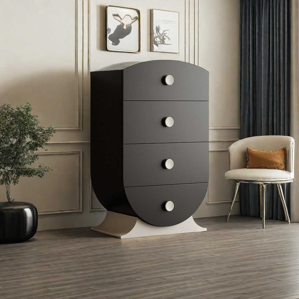 Atta Avenue Italian Minimalist Accent Chest 4 - Drawer Dresser | Wayfair