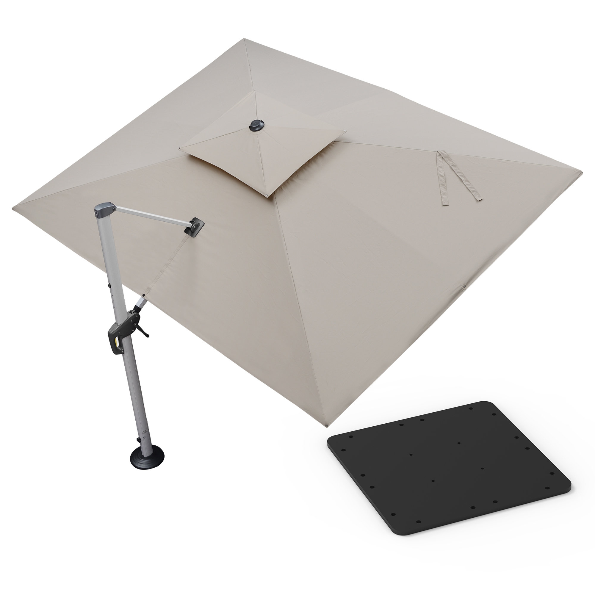 Hokku Designs 9' X 12' Rectangle Cantilever Umbrella with Steel Plate ...