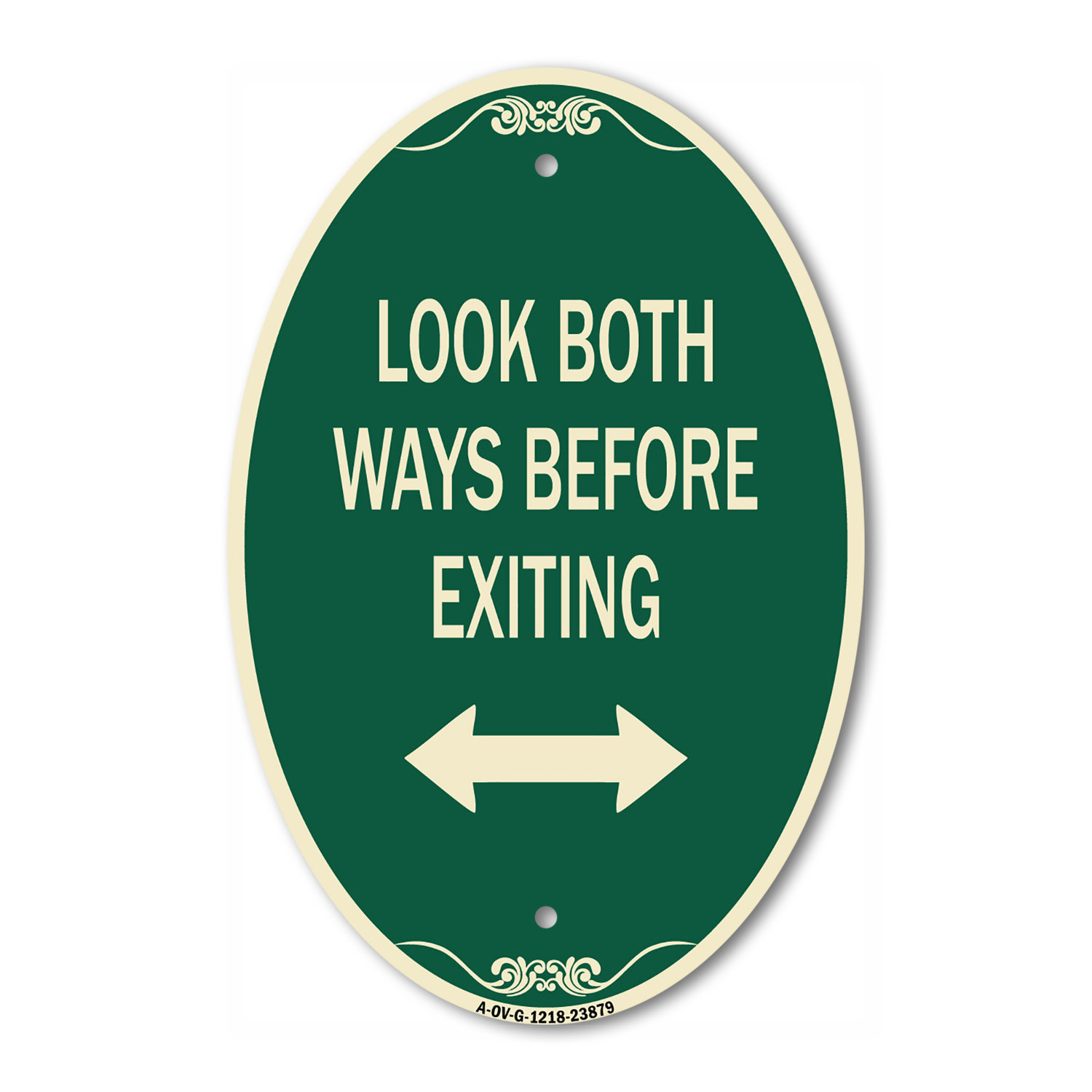 SignMission Look Both Ways Before Exiting (With Bidirectional Arrow ...