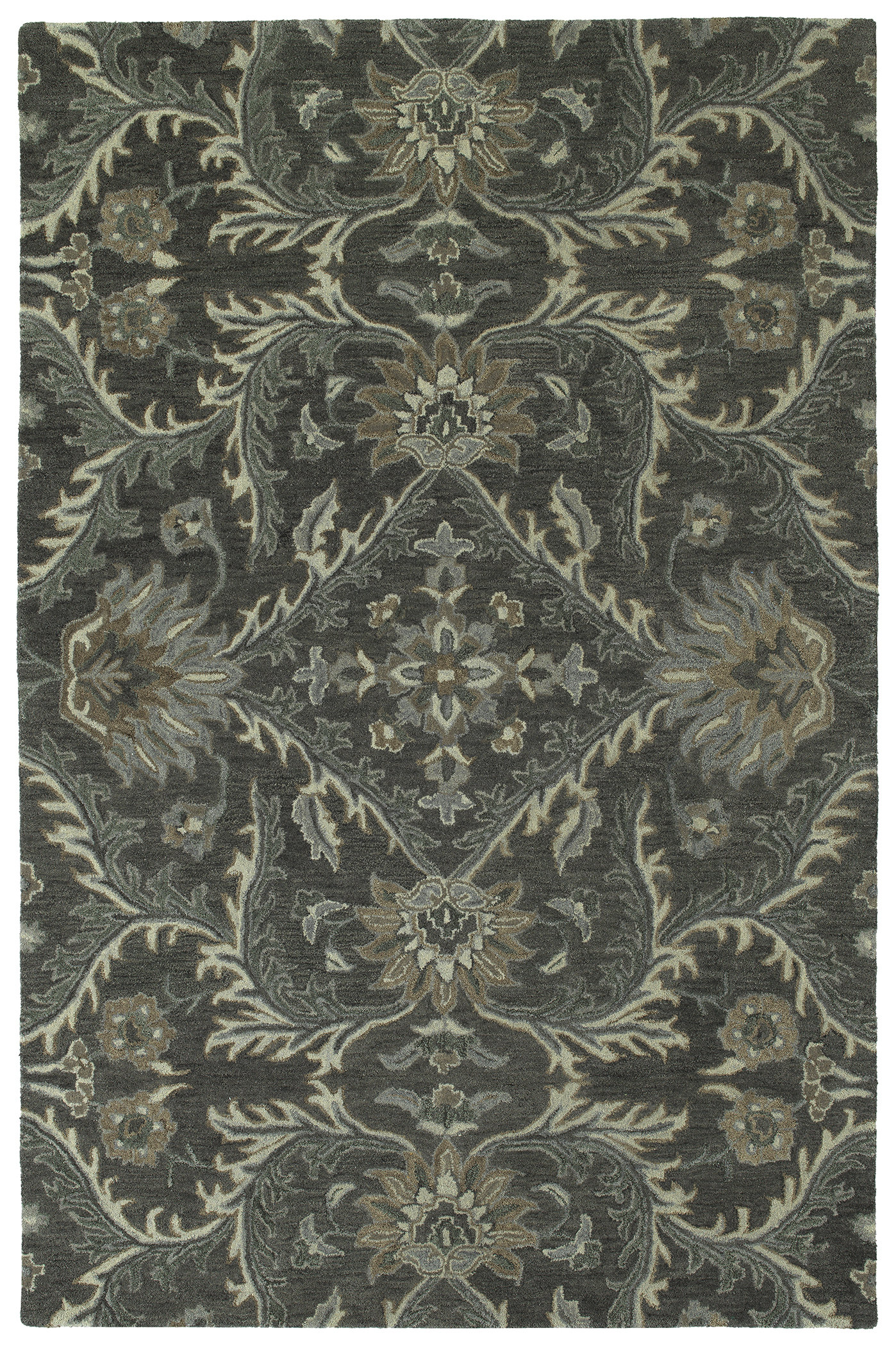 Charlton Home® Noonan Hand-Tufted Wool Charcoal/Gray Area Rug | Wayfair