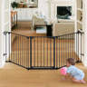 Toocapro 33" - 80" Wide Metal Safety Gate Baby Gates Fireplace Fence 3 ...