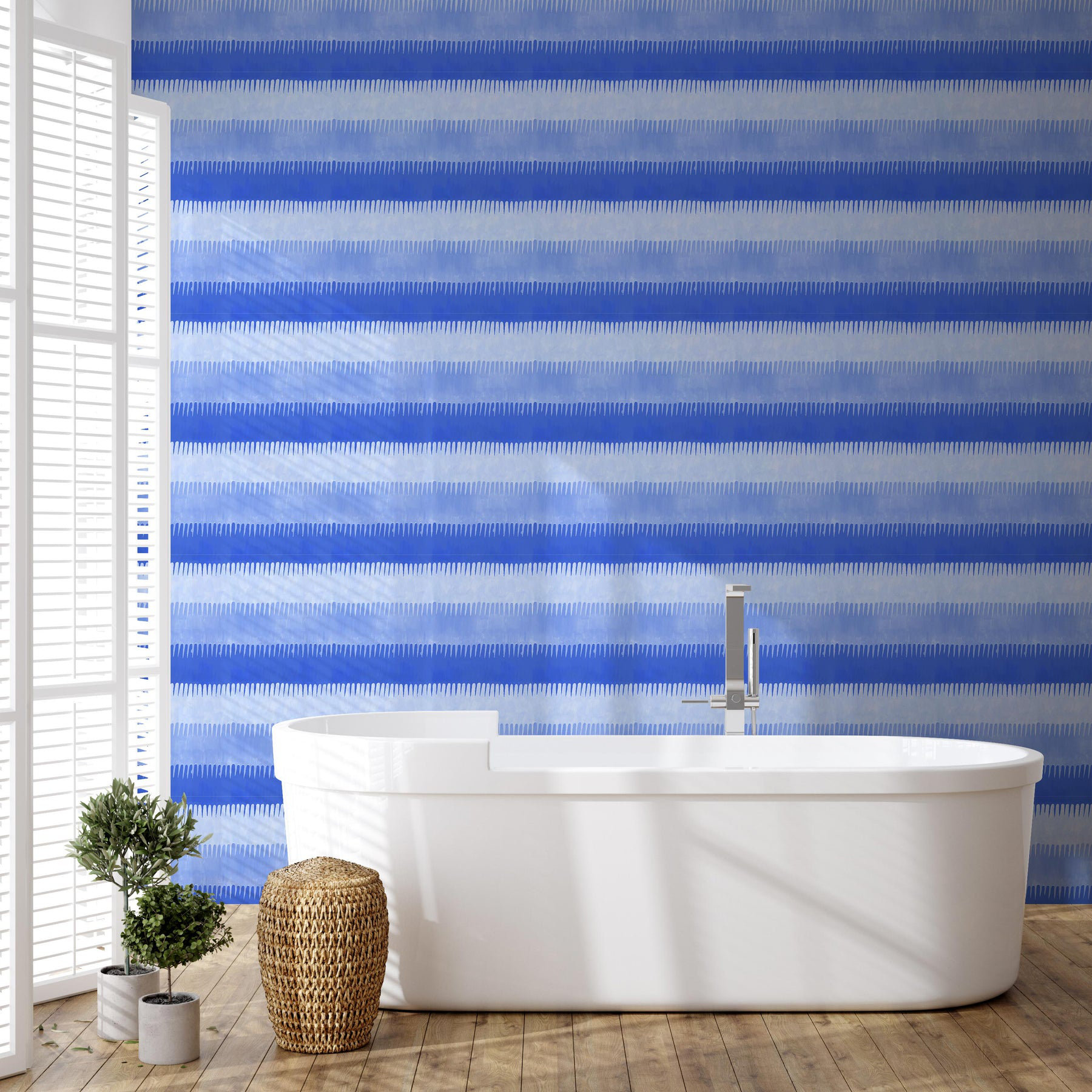 Mitchell Black Cabana Stripe - Blues Wallpaper | Wayfair