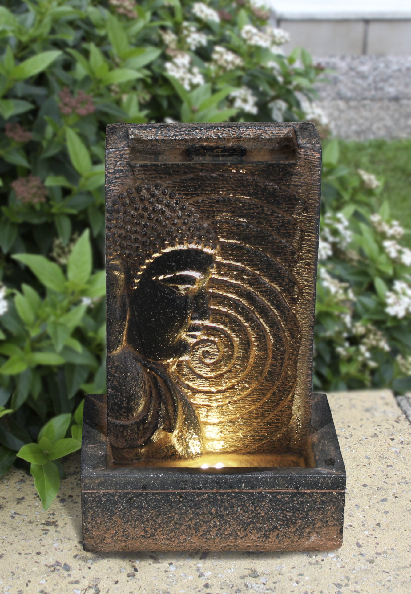 Hi-Line Gift Ltd. Buddha Water Wall Fountain WithLED Light & Reviews ...