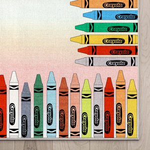 Well Woven Crayola 5' x 7' Crayon Parade Playroom Area Rug | Wayfair