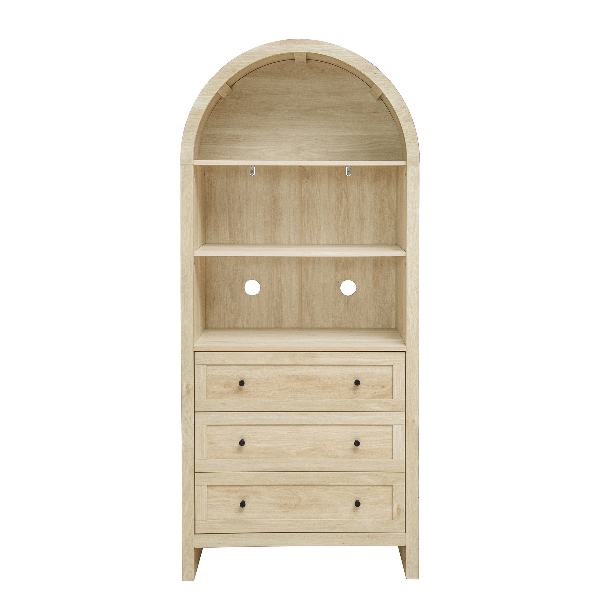 Lark Manor™ Modern Arched Wood Cupboard, Adjustable Shelving For ...