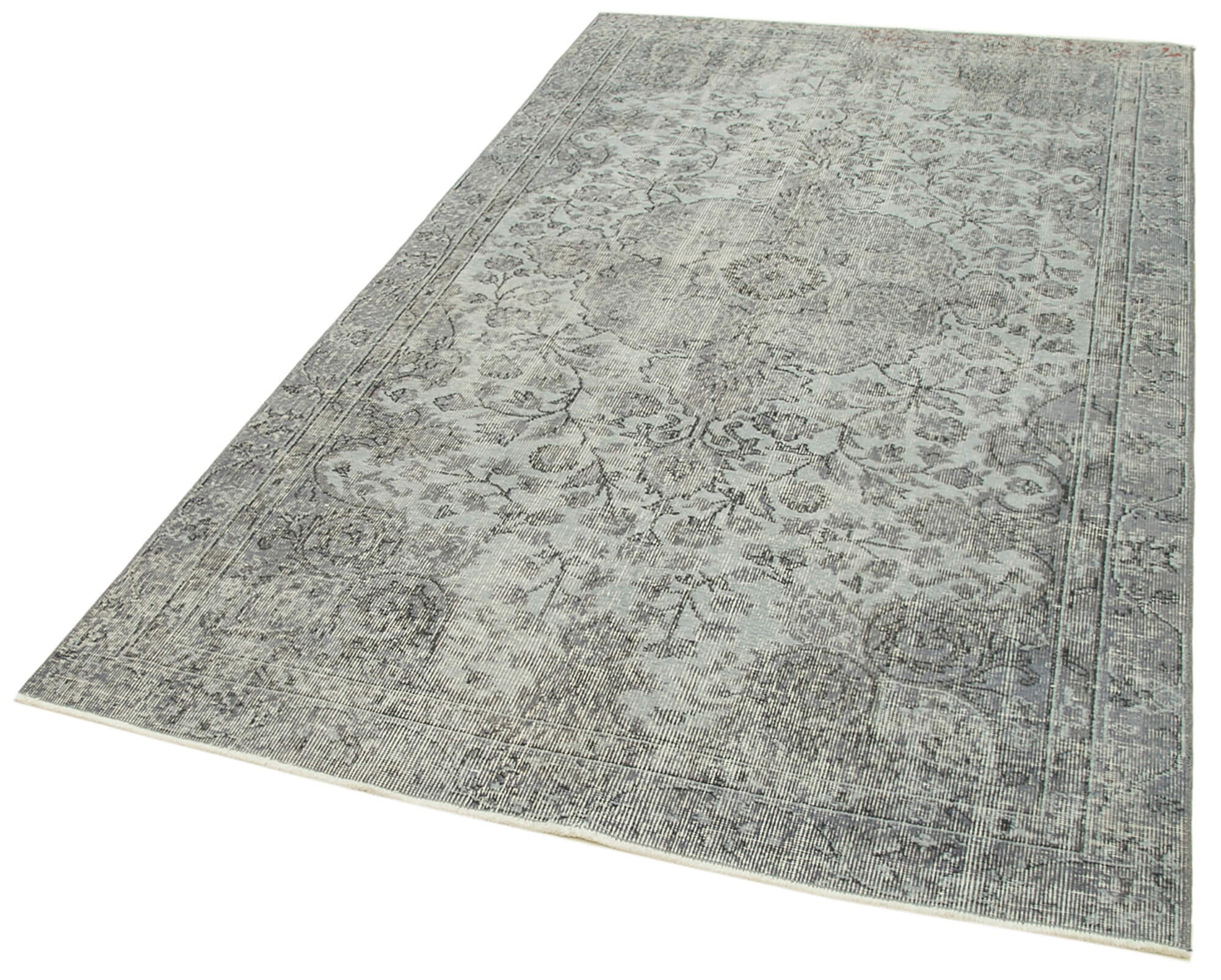 Williston Forge Hui Grey Vintage Wool Handmade Area Rug | Wayfair