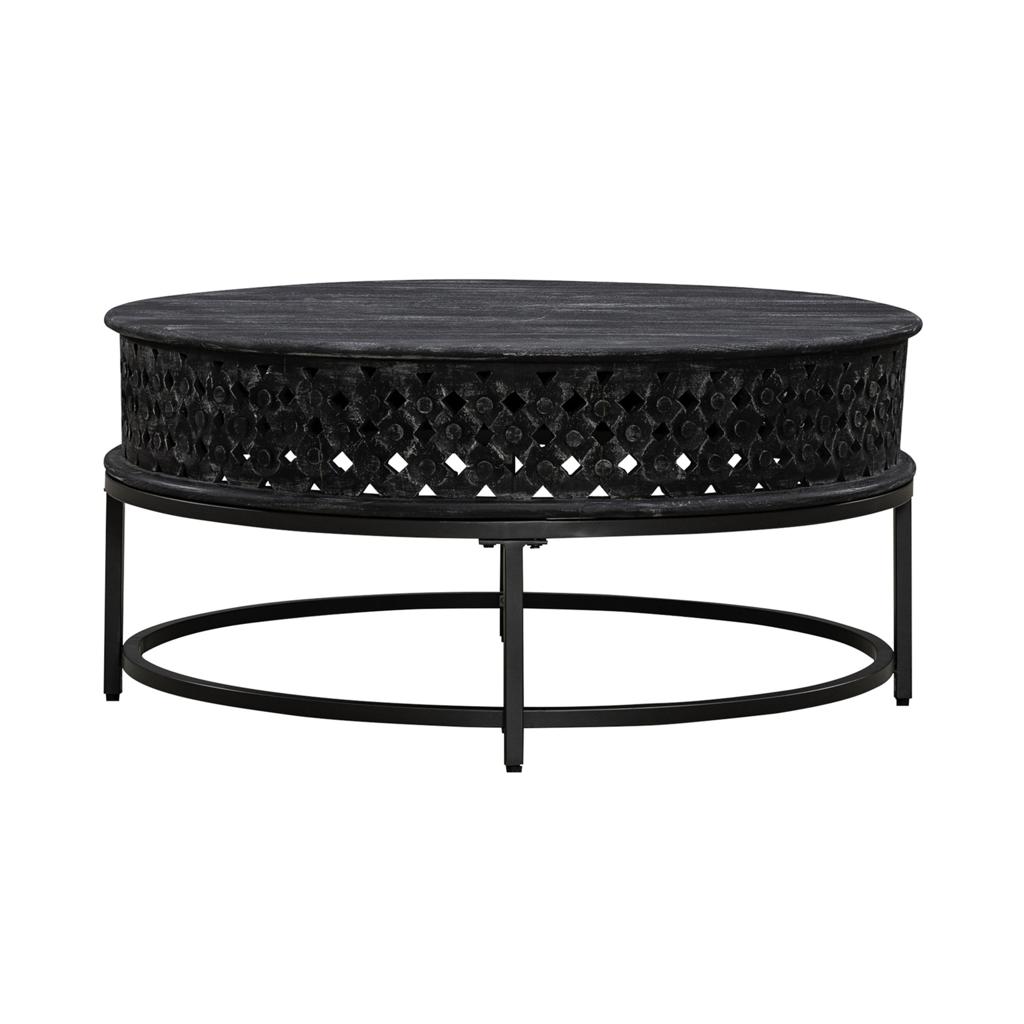 Latitude Run® Oralene Accent Cocktail Table - Black | Wayfair