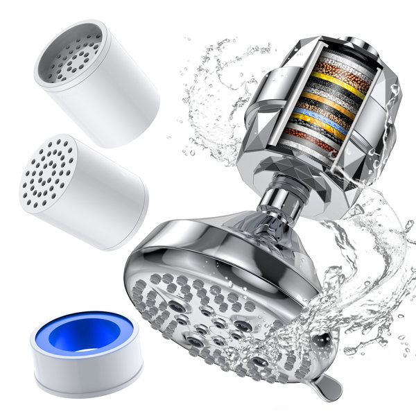 gaomon 3 Replaceable & 4 "Nozzle Shower Filter, Removing Chlorine ...