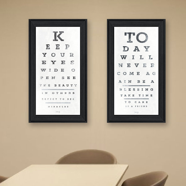 Red Barrel Studio® Eye Charts 2-Piece Vignette Framed Wall Art for ...