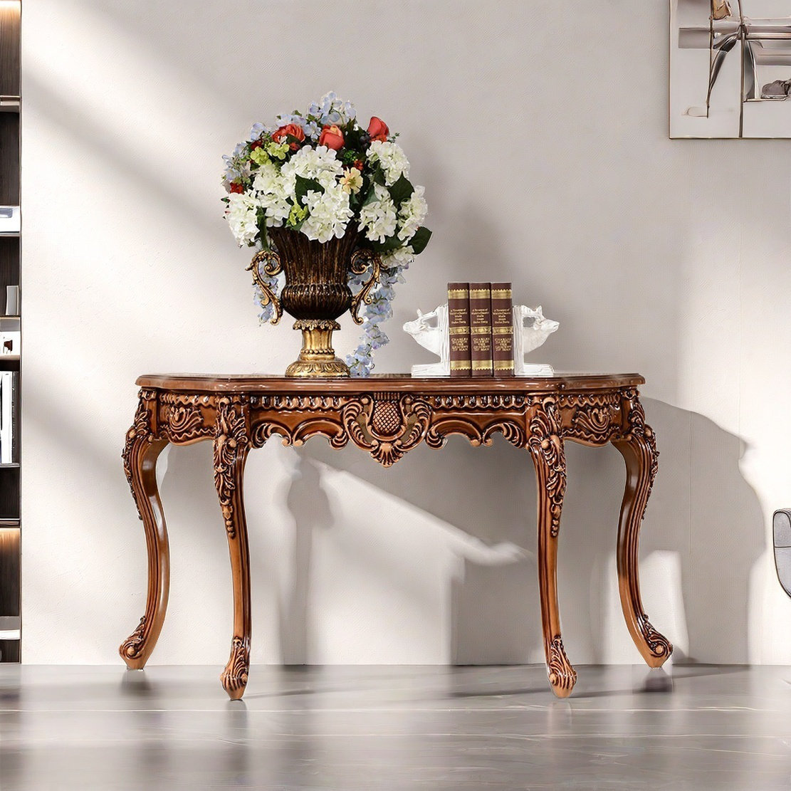 Liu's ink furniture High End Retro Carved Console Table | Wayfair