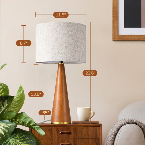 Mercer41 Solid Wood Base Table Lamp & Reviews | Wayfair