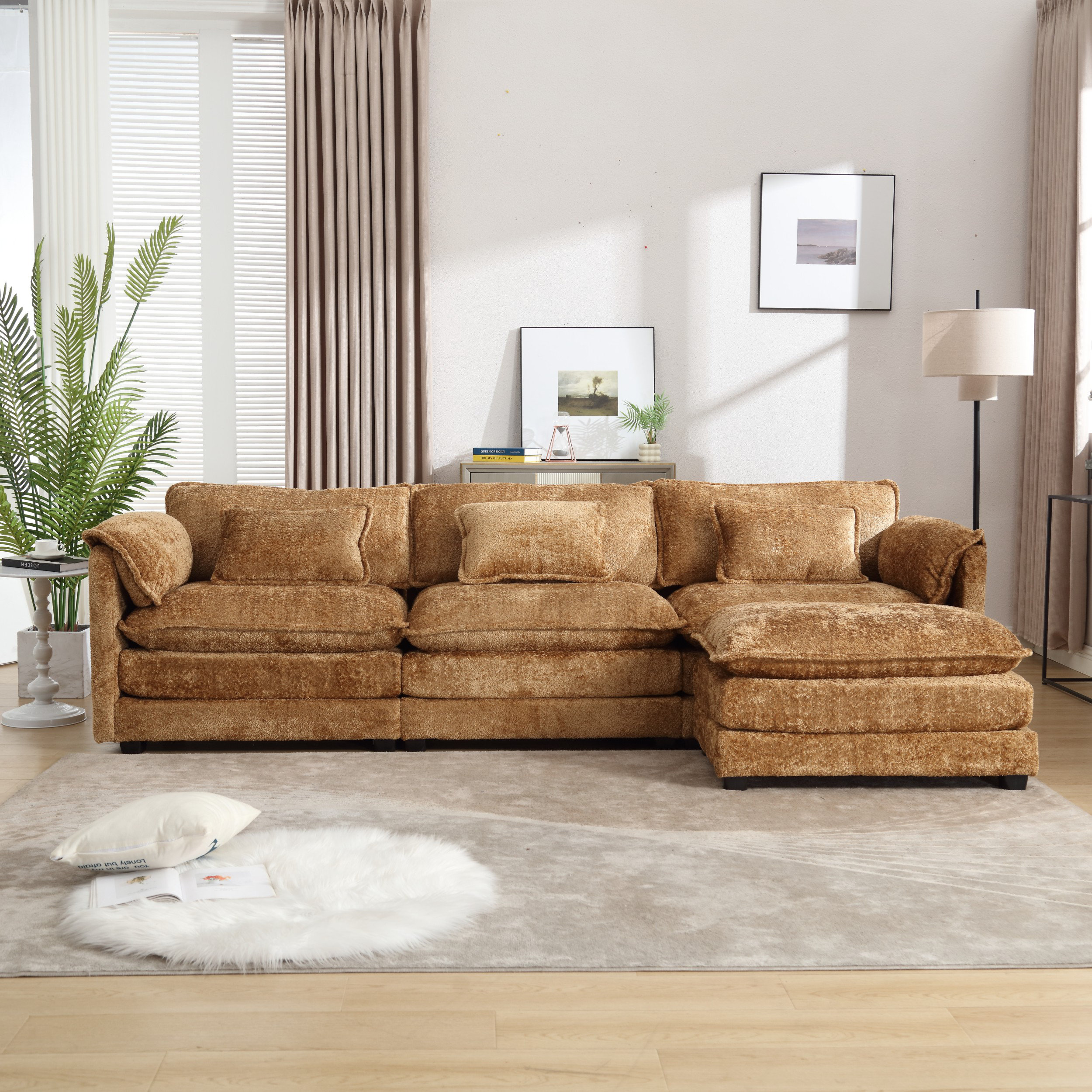 Latitude Run® Modern Style Modular Combo L-Shaped Sofa with Removable ...