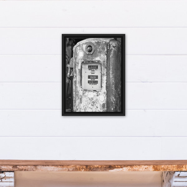 Williston Forge Rustic Gas Pump Framed On Canvas Print - Wayfair Canada