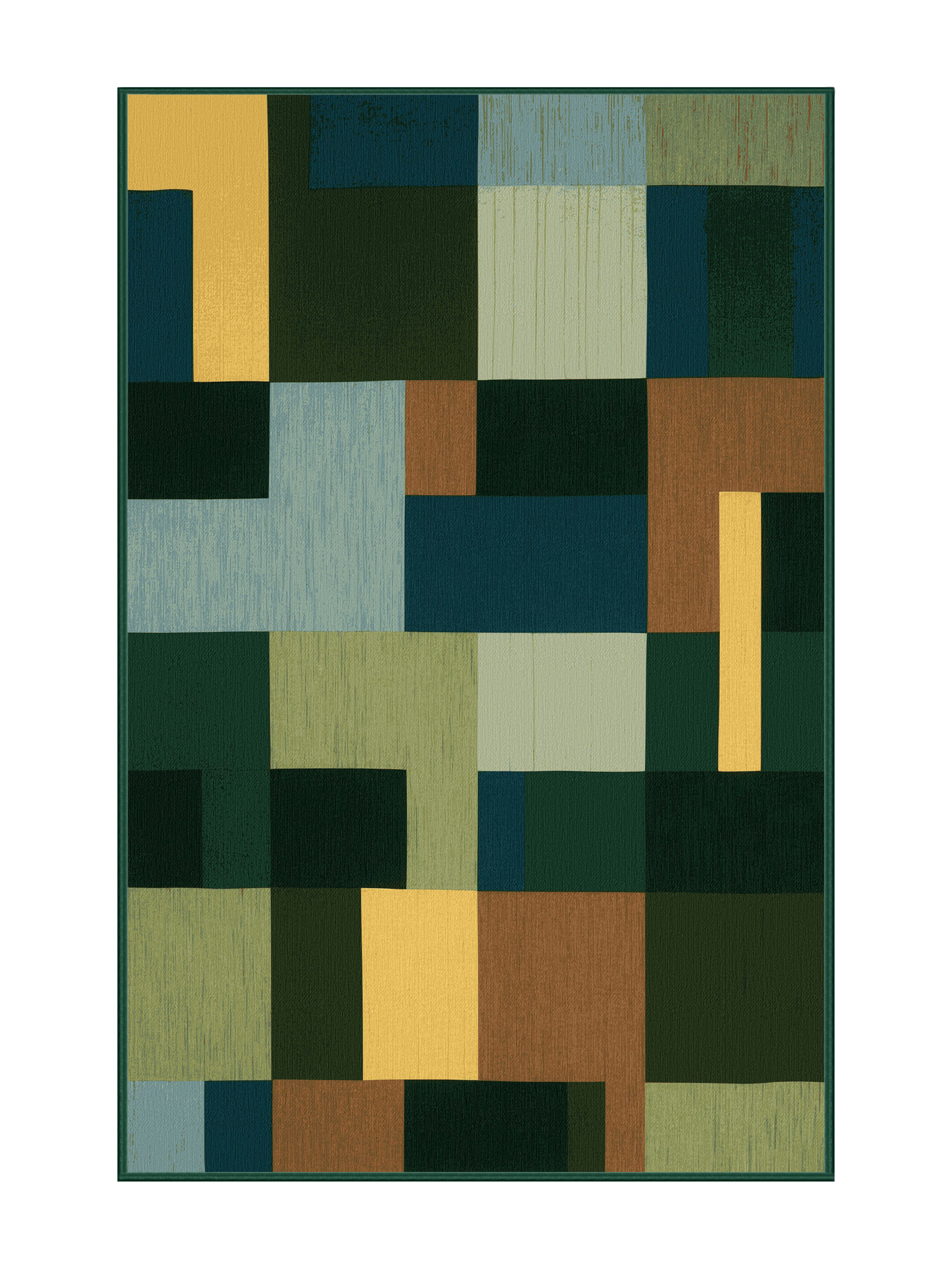 Ebern Designs Strata Squares Rug | Wayfair