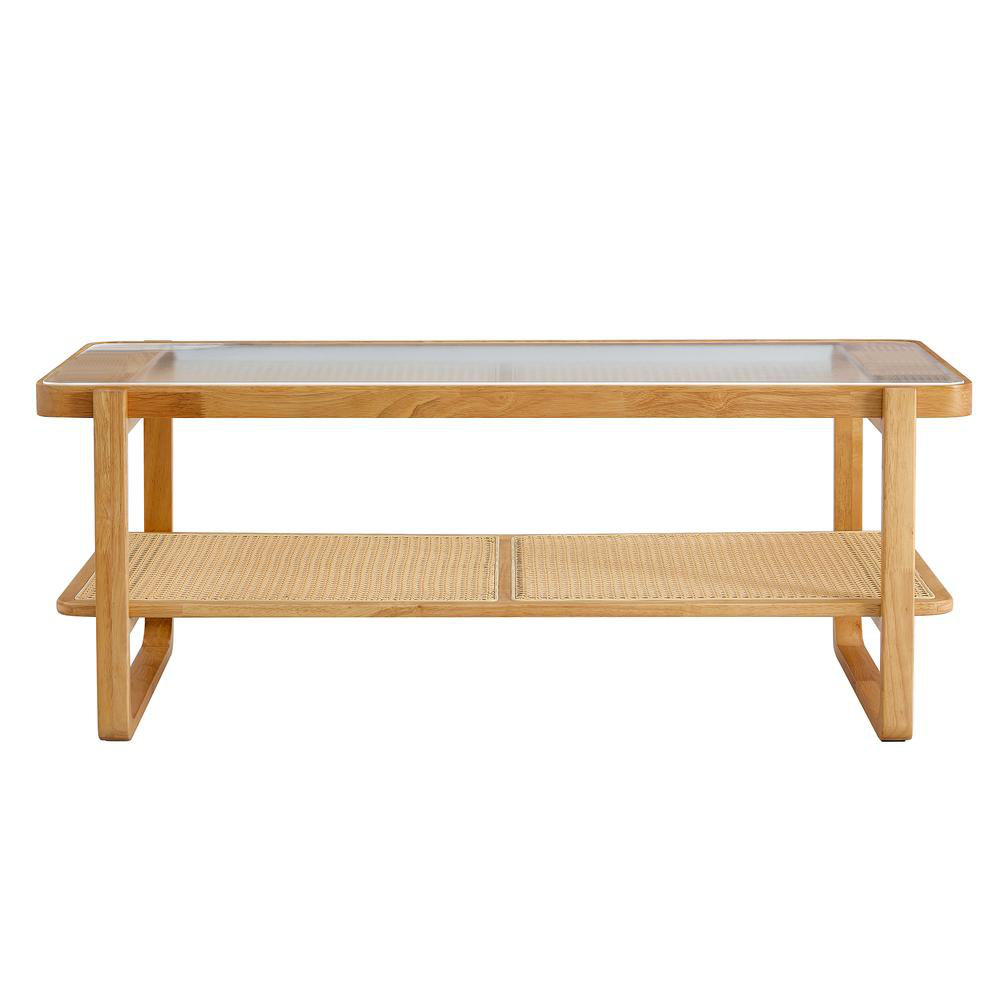 Dakota Fields Double-Layer Coffee Table (Natural) | Wayfair