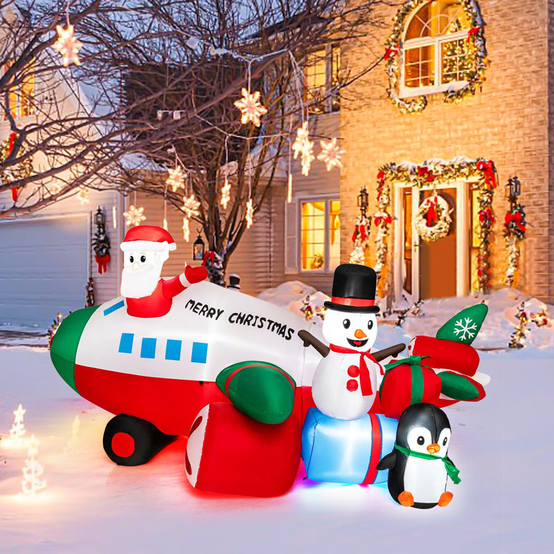 Alcott Hill 9 Feet Lighted Christmas Inflatable Holiday Decor | Wayfair